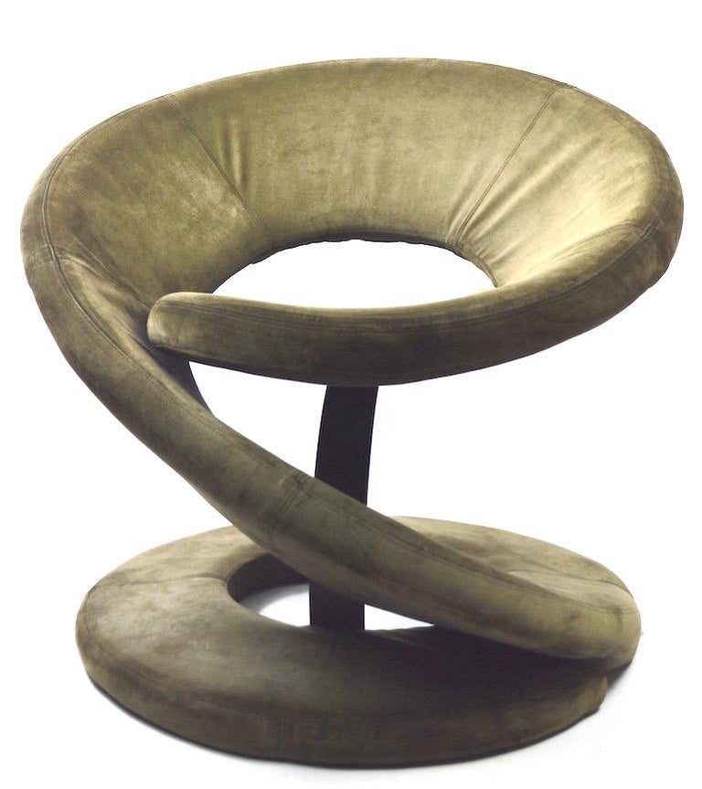 Pair of Postmodern Twist Chairs by Quebec 69 Jaymar Furniture at 1stDibs