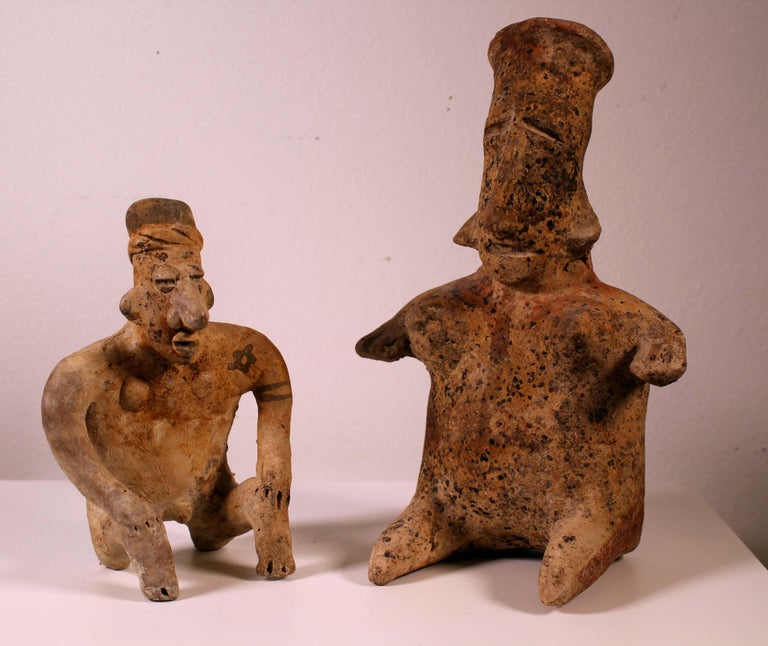 Pair of Pre-Columbian Stone Carving Figurines Antique at 1stDibs