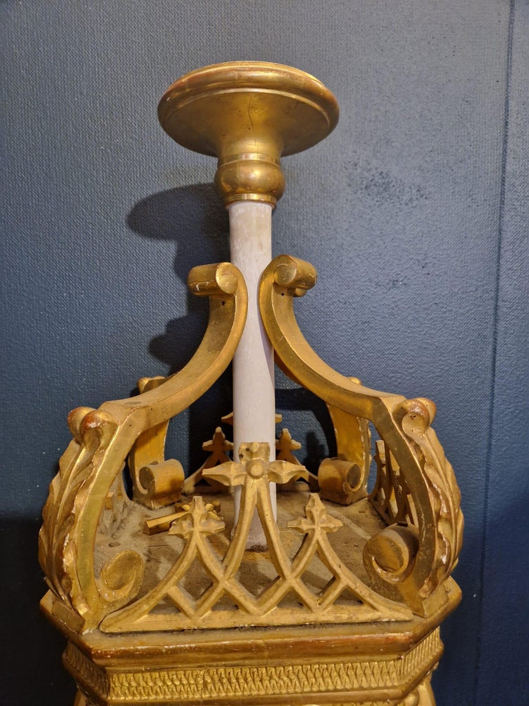 Pair of Processional Lanterns in Golden Woods For Sale at 1stDibs