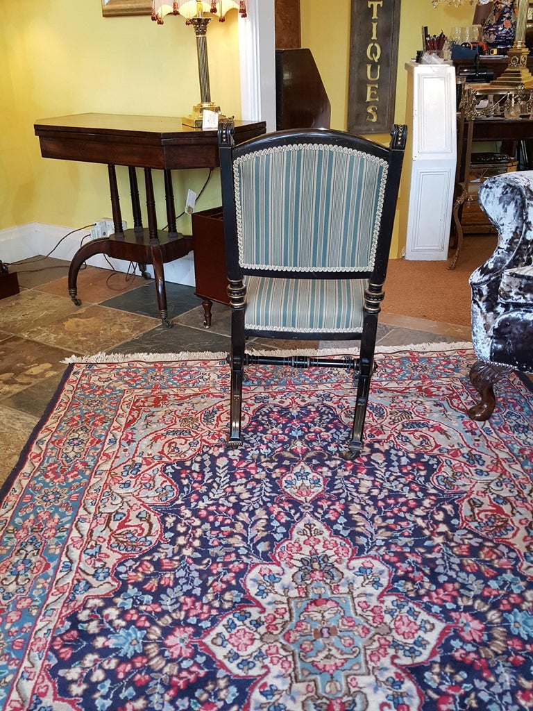 Pair of Pugin Style Gothic Revival Ebonised Chairs For Sale at 1stDibs
