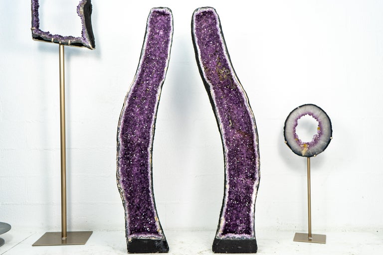 Pair of Purple, X-Tall Amethyst Geode Cathedrals Formed in Archway For ...