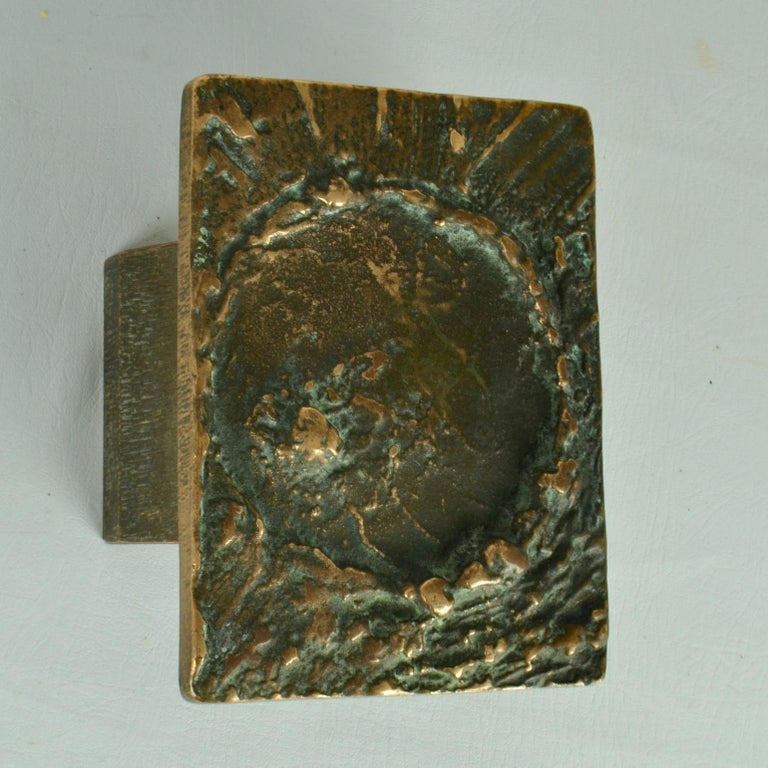 Pair of Push Pull Relief Door Handles Rectangular in Bronze For Sale at ...