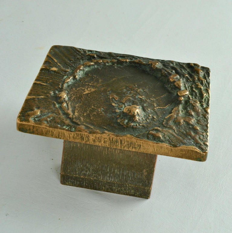 Pair of Push Pull Relief Door Handles Rectangular in Bronze For Sale at ...