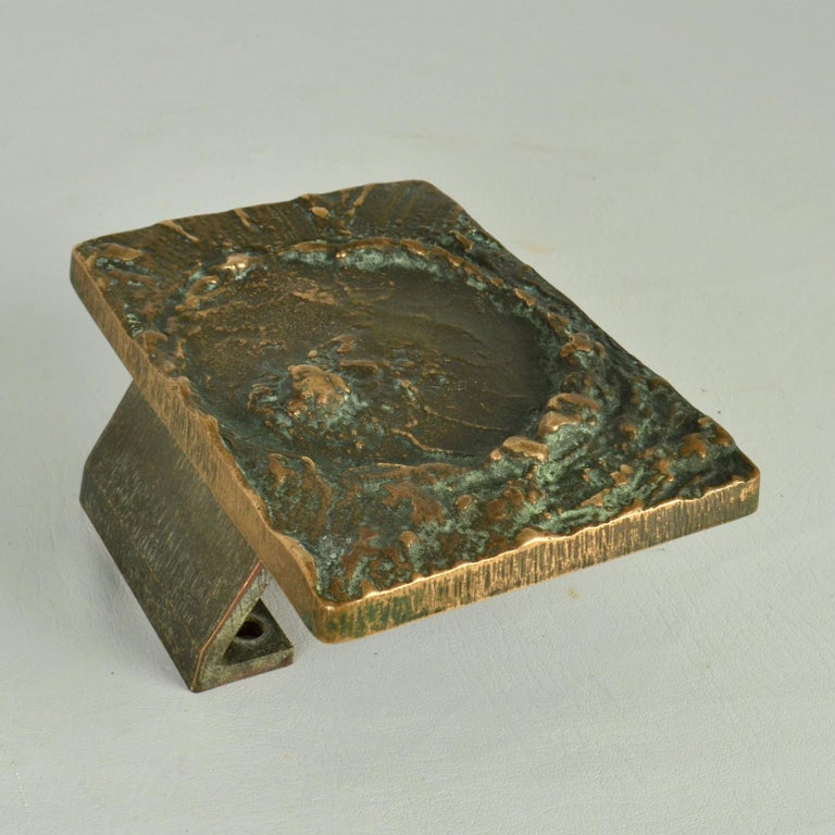 Pair of Push Pull Relief Door Handles Rectangular in Bronze For Sale at ...