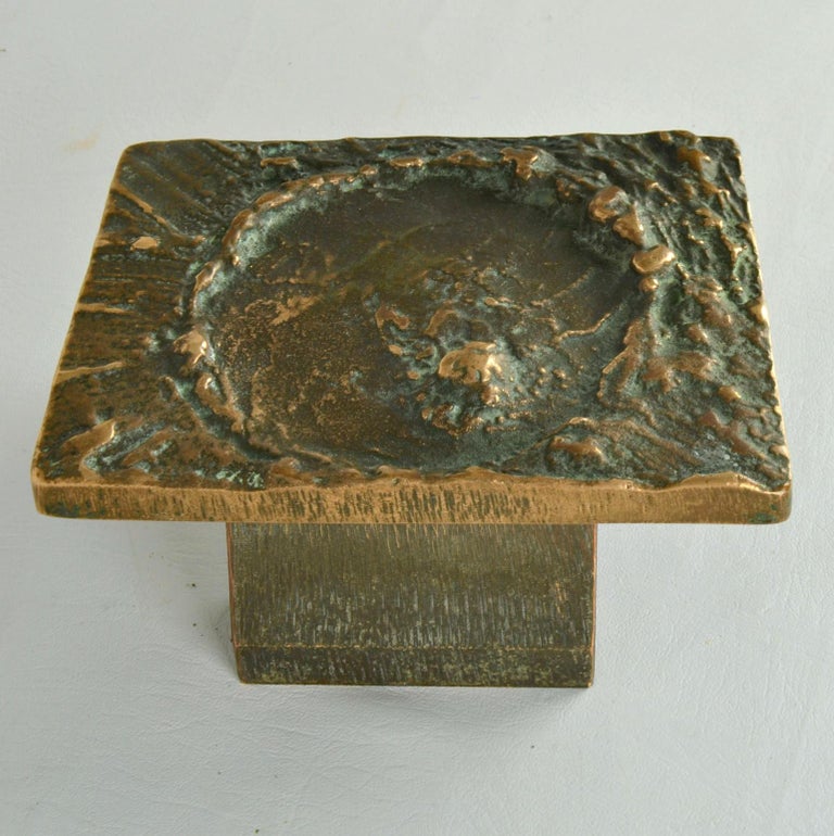 Pair of Push Pull Relief Door Handles Rectangular in Bronze For Sale at ...