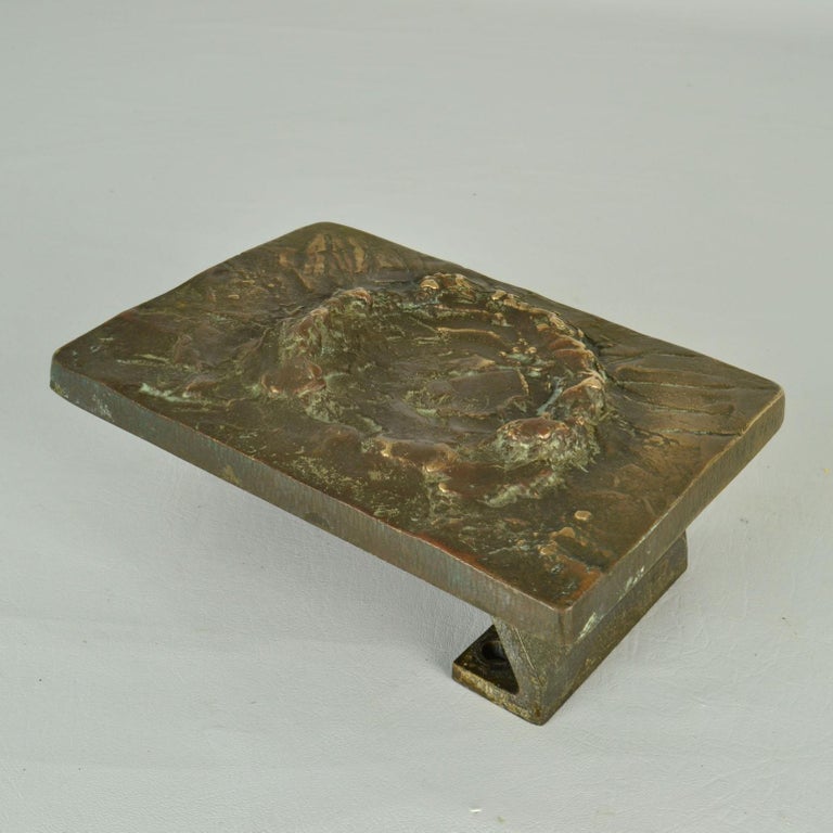 Pair of Push Pull Relief Door Handles Rectangular in Bronze with ...