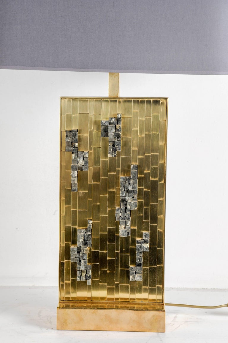 Pair of Pyrites Stones Lamps by Georges Mathias For Sale at 1stDibs