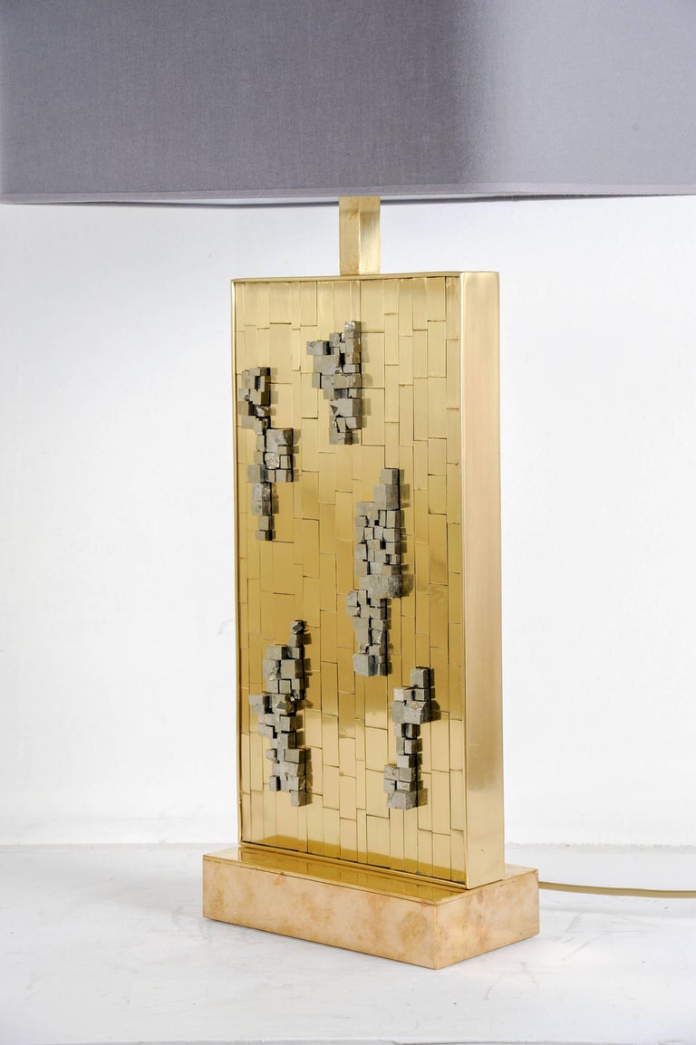 Pair of Pyrites Stones Lamps by Georges Mathias For Sale at 1stDibs