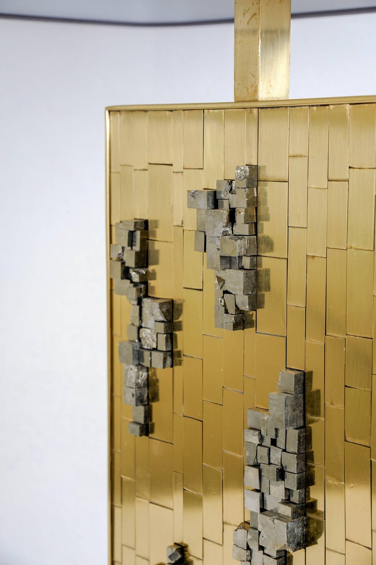 Pair of Pyrites Stones Lamps by Georges Mathias For Sale at 1stDibs