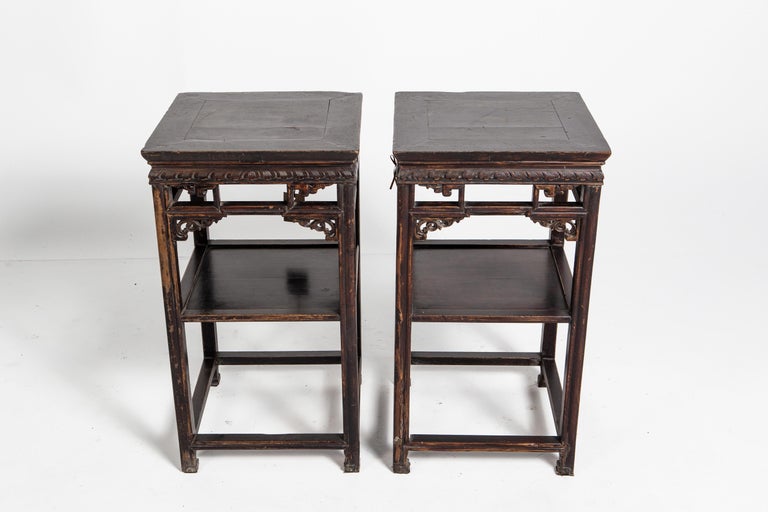 Pair of Qing Dynasty Chinese Side Tables at 1stDibs