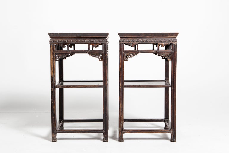 Pair of Qing Dynasty Chinese Side Tables at 1stDibs