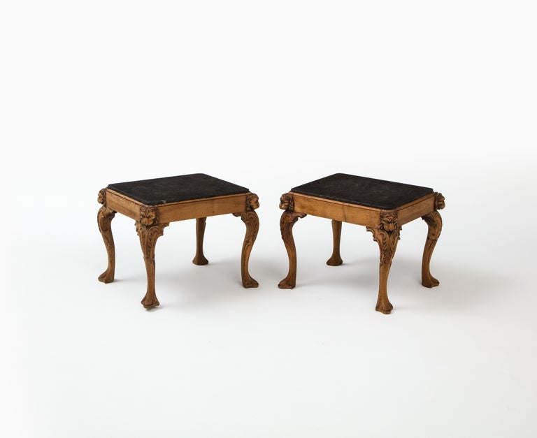 Pair of Queen Anne Style Cabriole Leg Coffee Tables, England, 19th ...