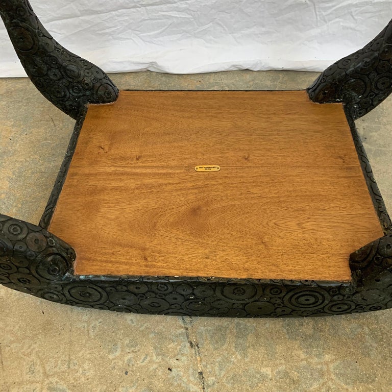 Pair of R and Y Augousti "Iconic" Bronze and Antique Black Shagreen ...