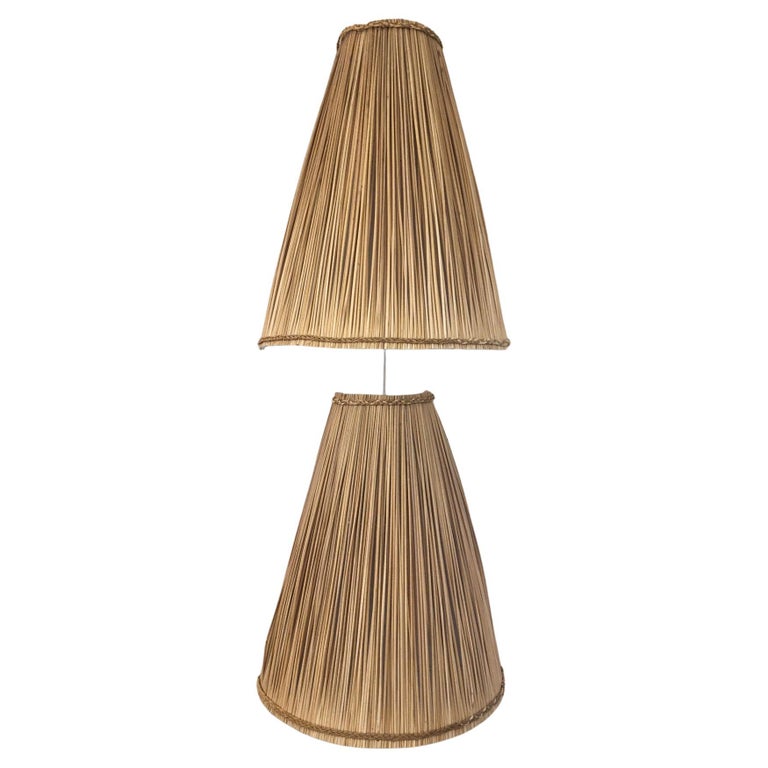 Pair of Rafia Wall Lights, XXth For Sale at 1stDibs