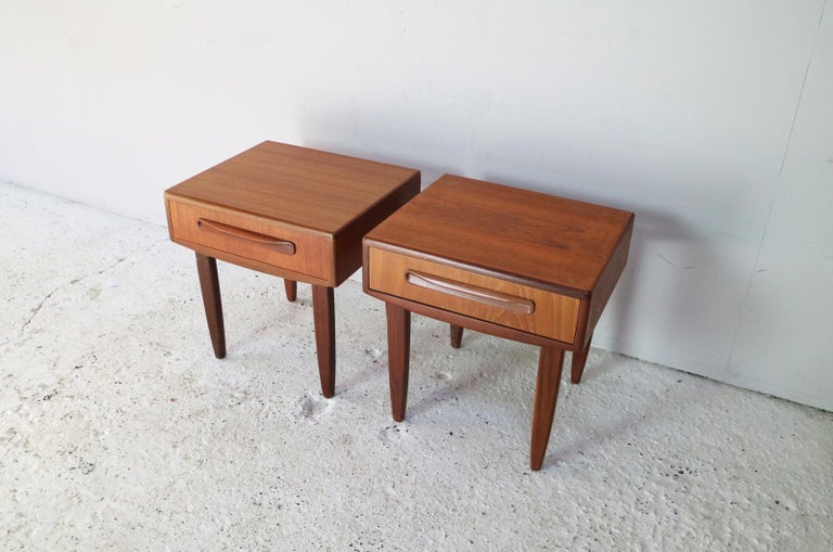 Pair of Rare 1970s Midcentury G Plan E Gomme Fresco Range Bedside ...