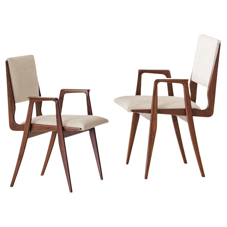 Pair of Rare Chairs with Armrests by Martin Eisler, circa 1955 ...