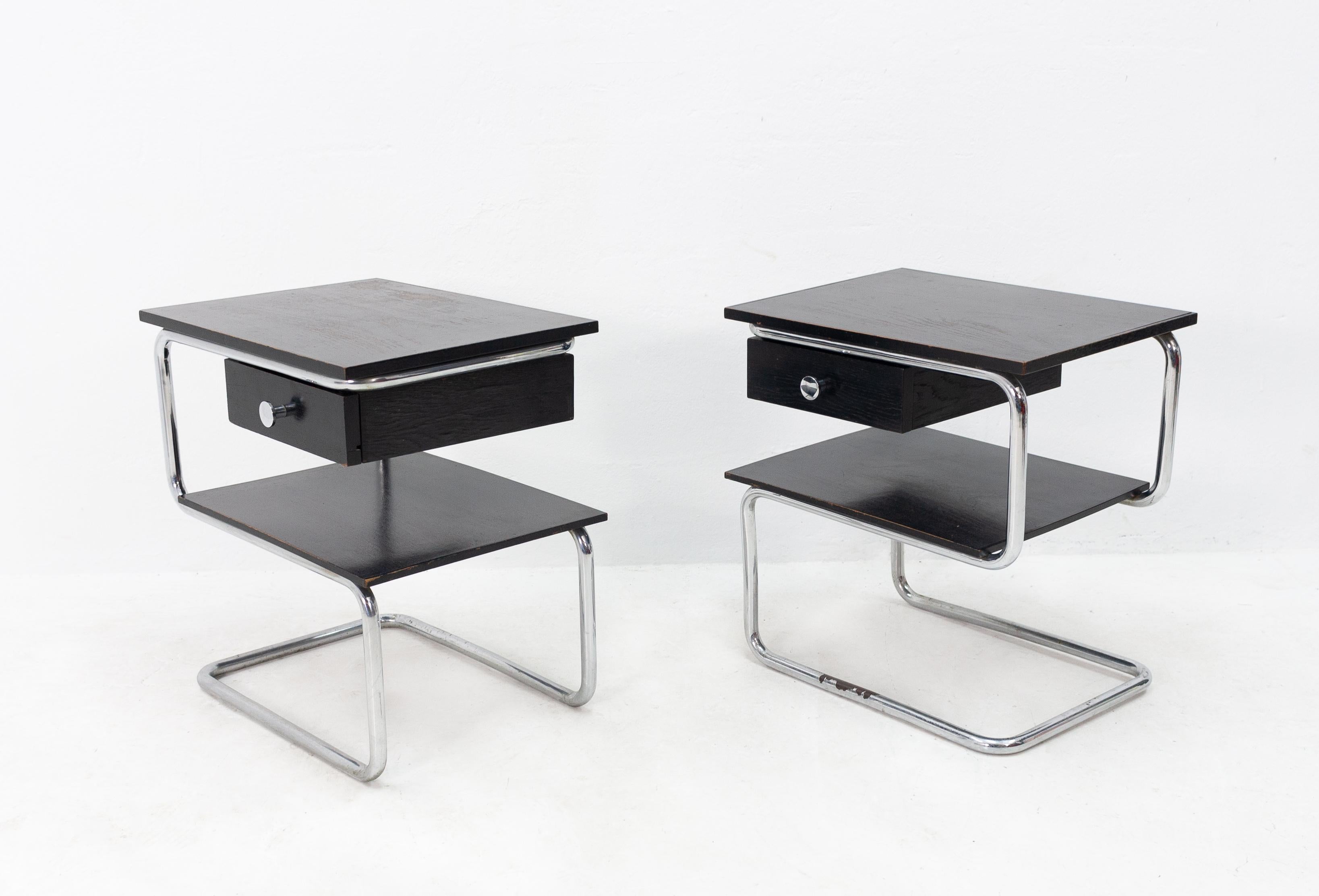 Pair of Rare D3 Rotterdam Avant Garde 1932-1934 Side Tables or ...