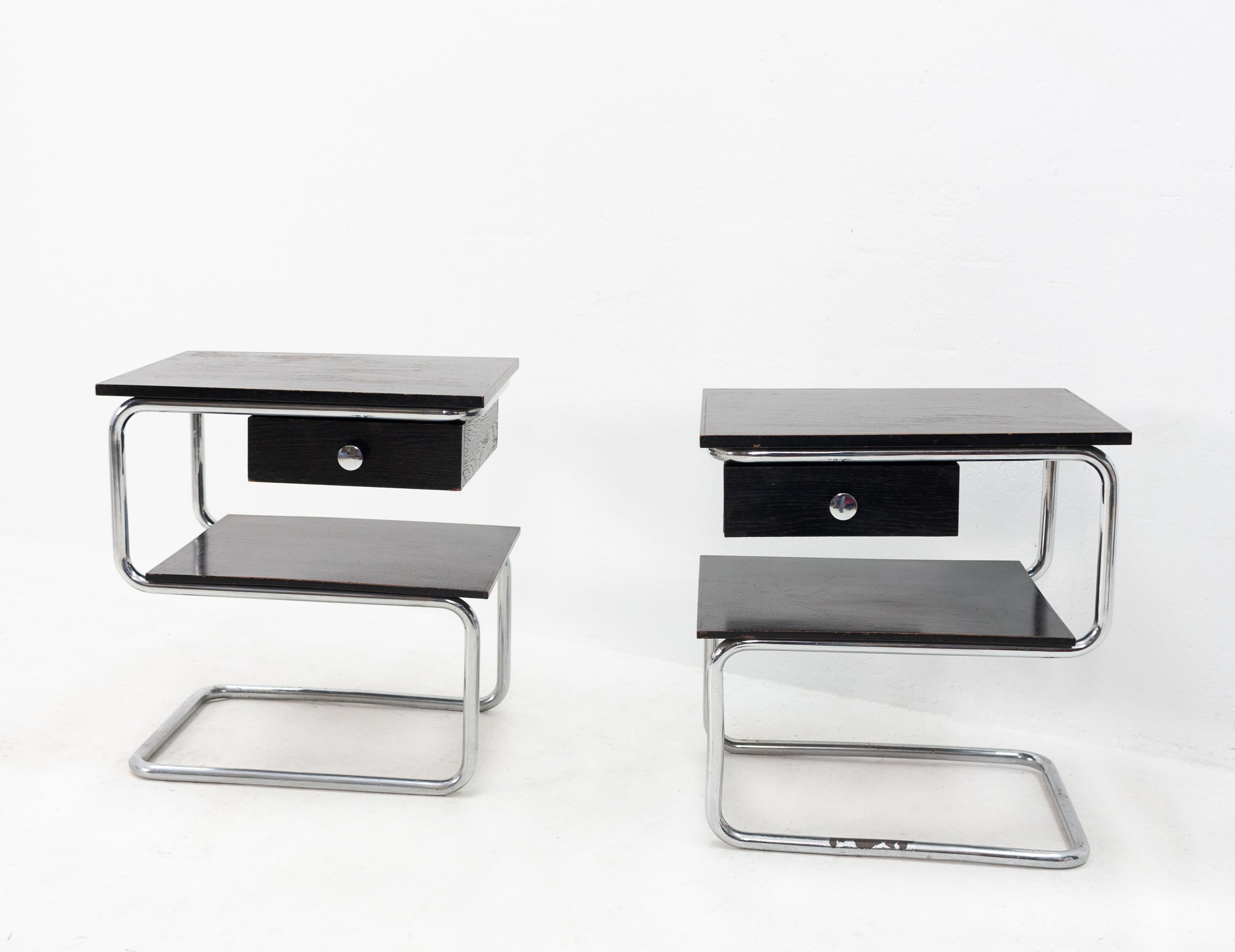 Pair of Rare D3 Rotterdam Avant Garde 1932-1934 Side Tables or ...