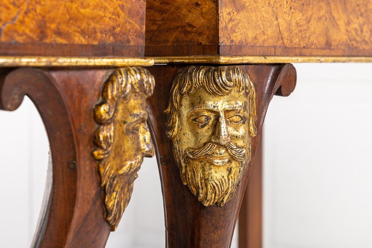 Pair of Rare Early 19th Century Italian Walnut and Burr Yew Console ...