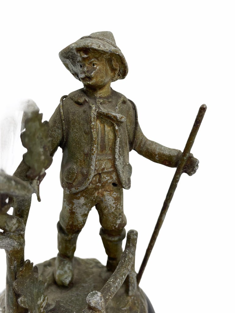 Pair of Rare Early 20th Century Austrian Vienna Bronze Figure Vases ...