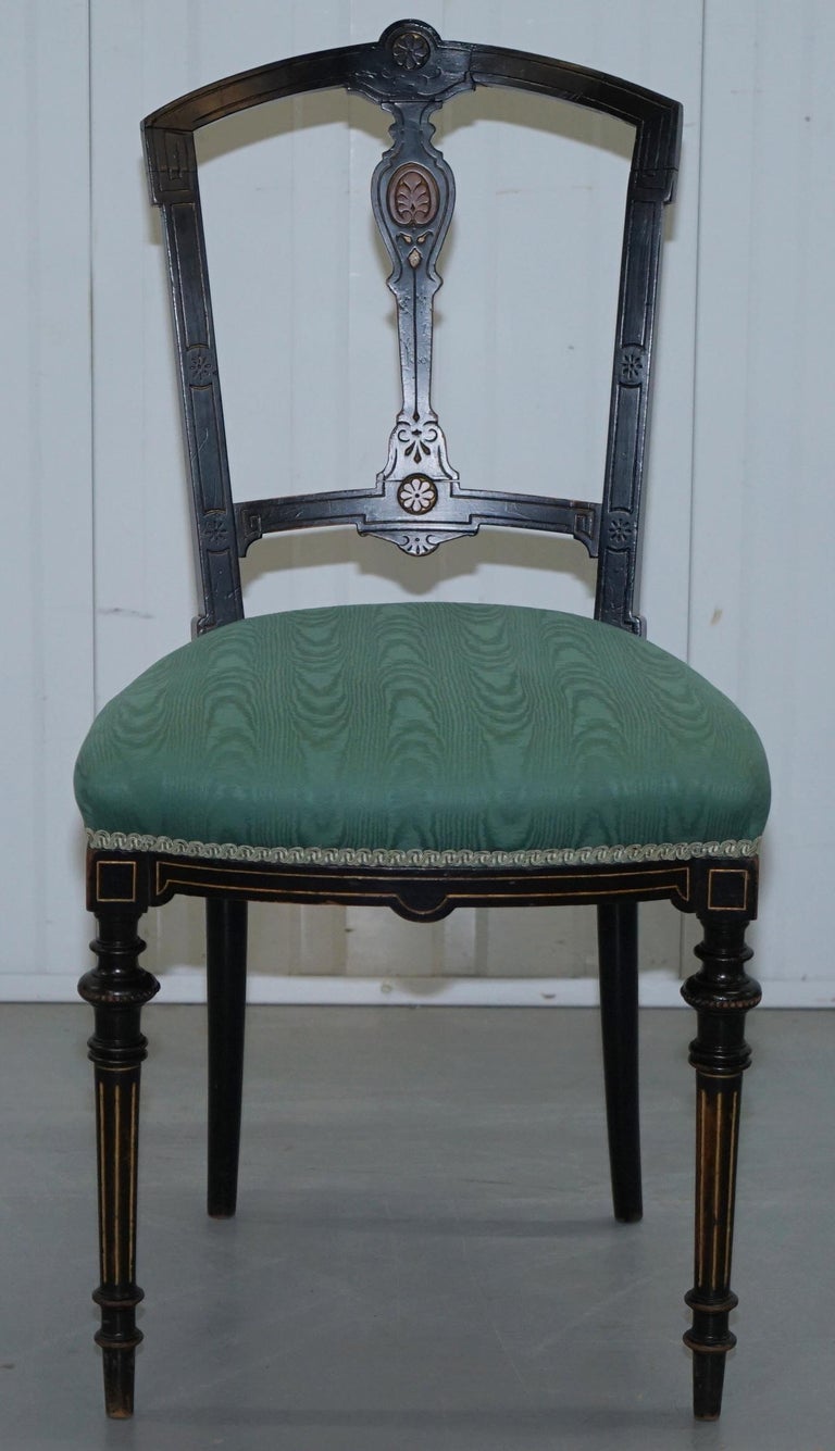 Pair of Rare Gillows Lancaster circa1870 Aesthetic Movement Ebonised ...