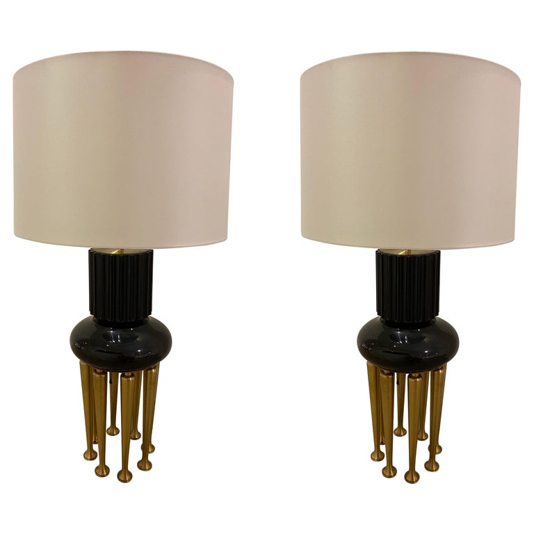 Pair of Rare James Mont Large Stable Lamps 1950 American Important at ...