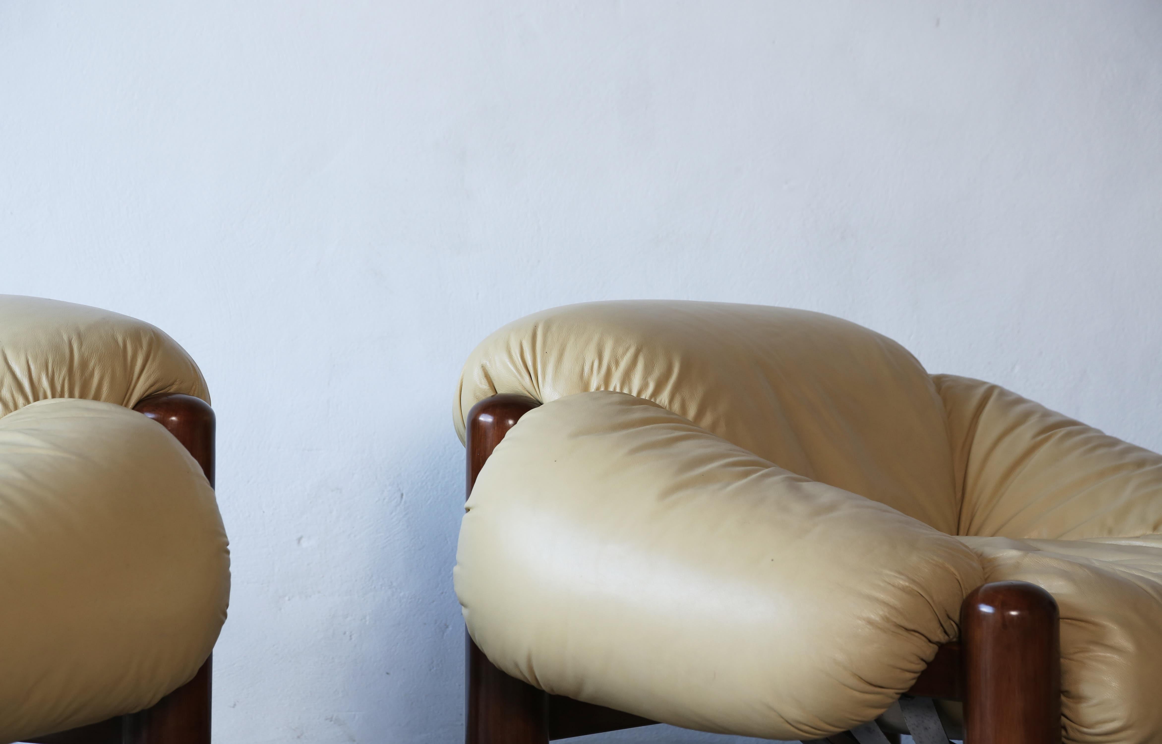 Pair of Rare Lounge Chairs, Italy, 1970s For Sale at 1stDibs