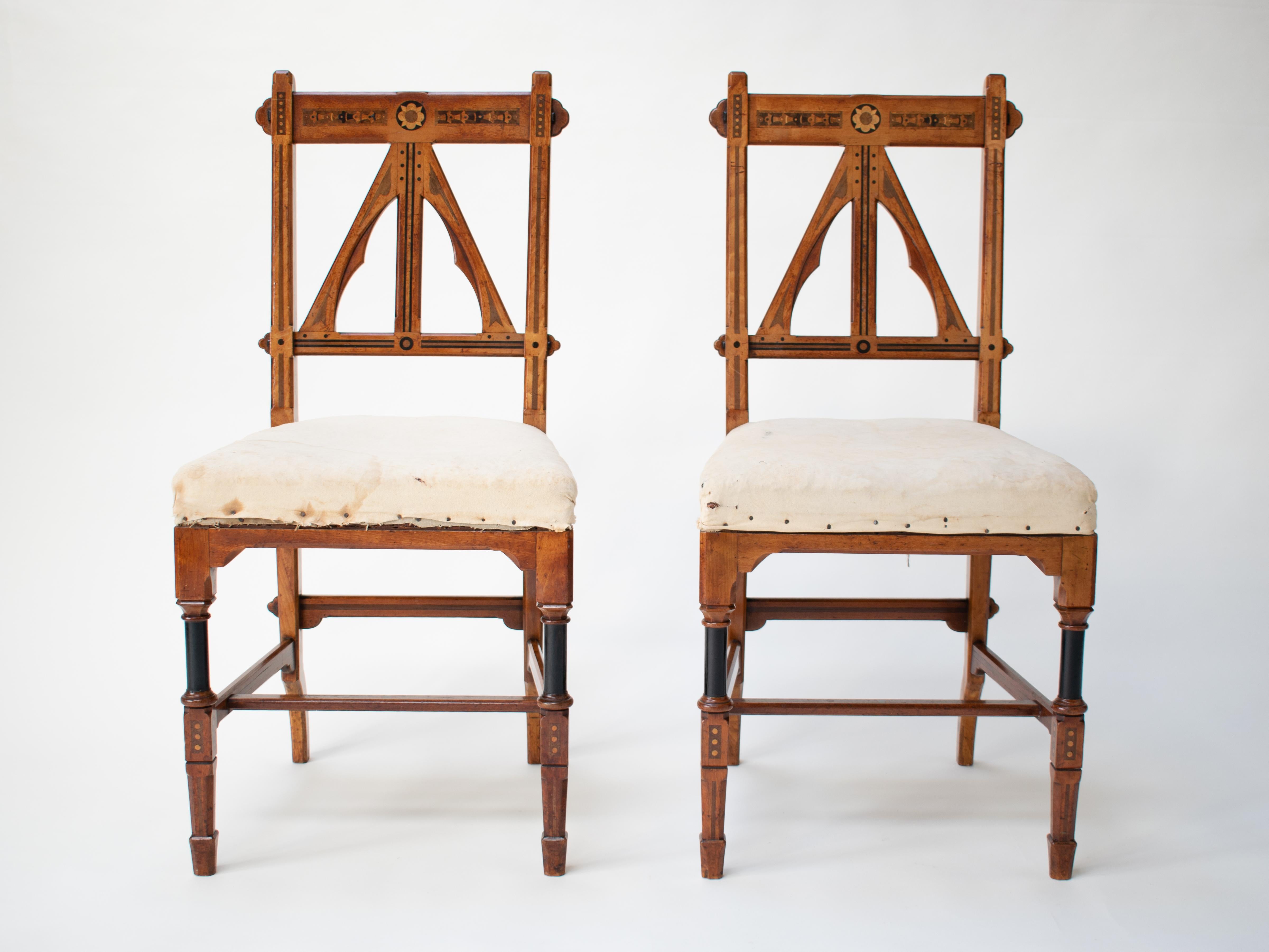 A Pair of Rare Side Chairs For Sale at 1stDibs