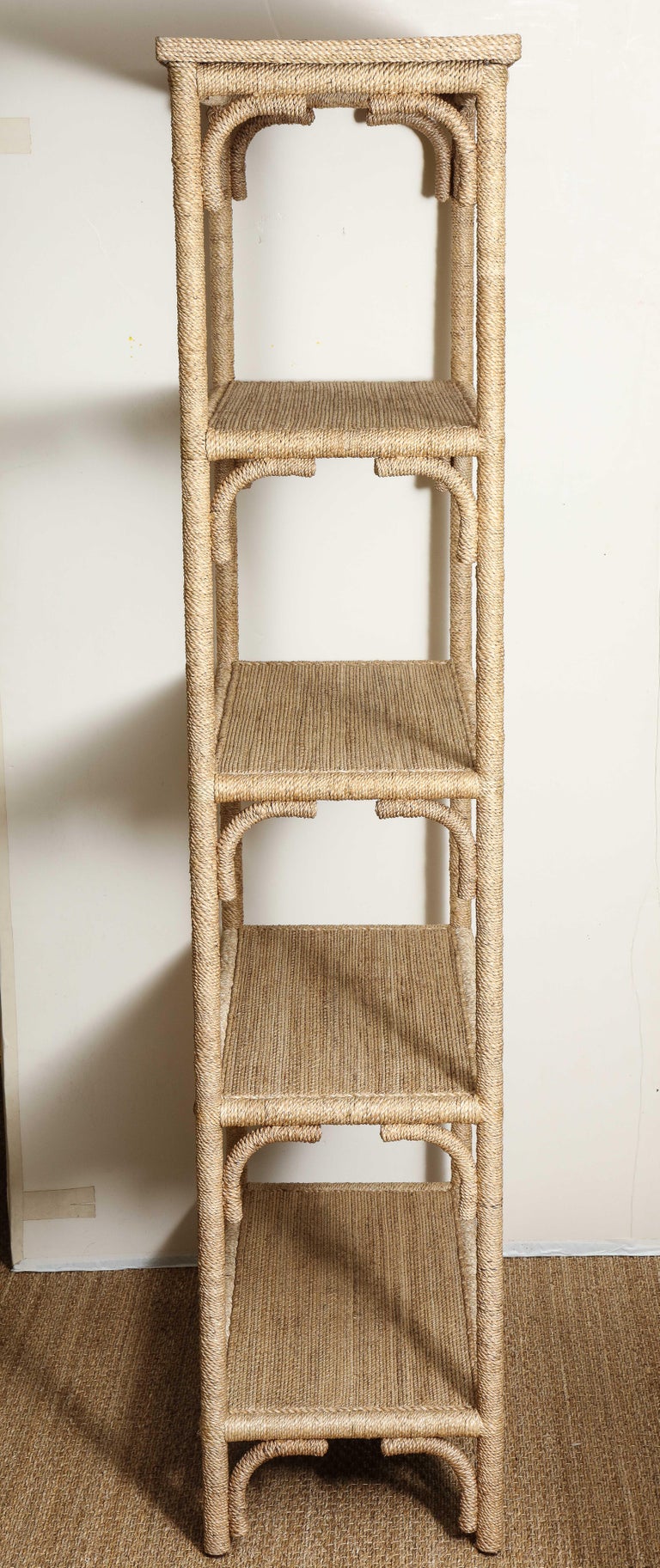 Pair of Rattan Étagères at 1stDibs