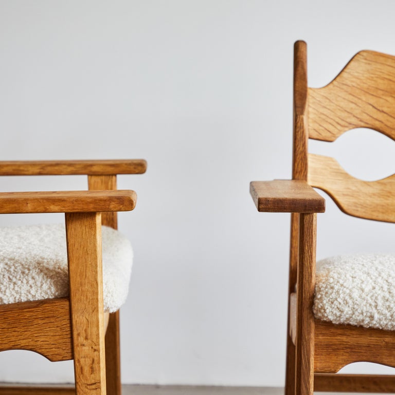 Pair of "Razorblade" Lounge Chairs by Henning Kjærnulf at 1stDibs