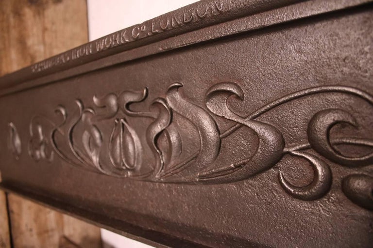 Pair of Reclaimed Art Nouveau Cast Iron Stair Risers by St Pancras Iron ...