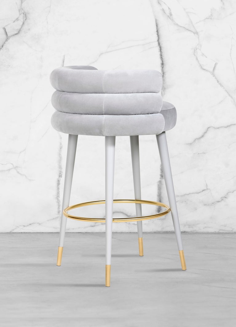 Pair of Red Marshmallow Bar Stool, Royal Stranger For Sale at 1stDibs