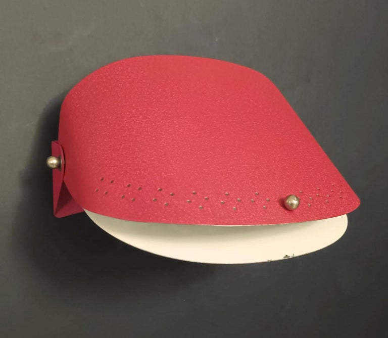 Pair of Red Sconces For Sale at 1stDibs