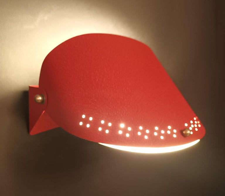 Pair of Red Sconces For Sale at 1stDibs