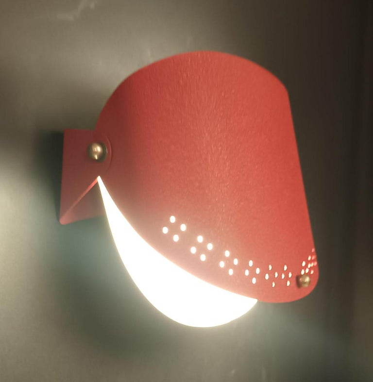 Pair of Red Sconces For Sale at 1stDibs