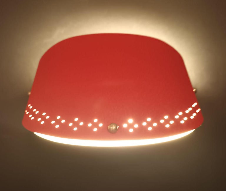 Pair of Red Sconces For Sale at 1stDibs