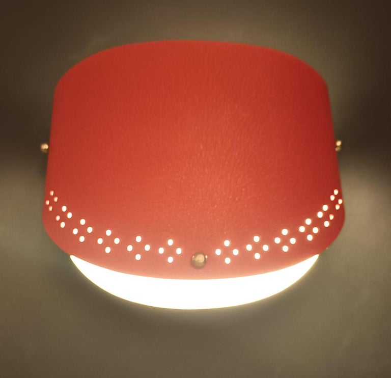 Pair of Red Sconces For Sale at 1stDibs