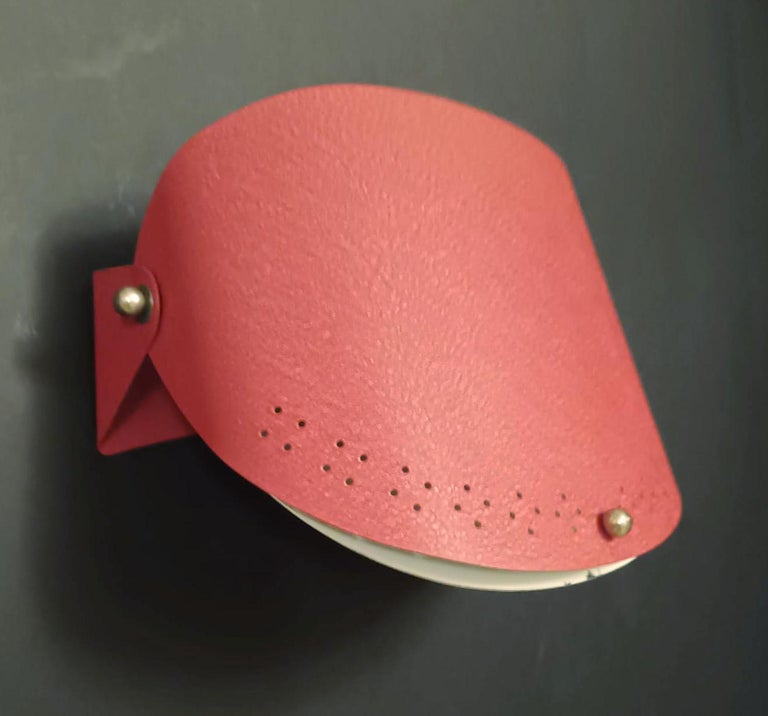 Pair of Red Sconces For Sale at 1stDibs