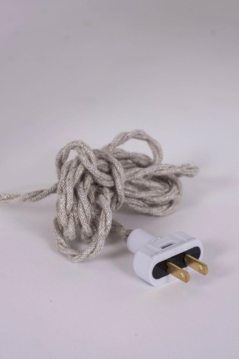 Reeded Shape White Plaster Lamp For Sale at 1stDibs