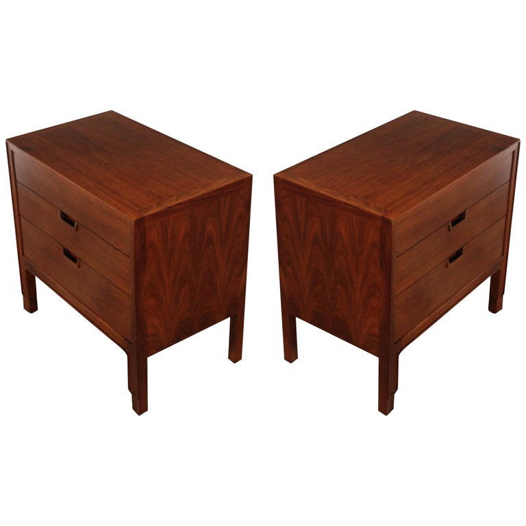 Pair of Refinished Nightstands or End Tables by John Stuart for Janus ...