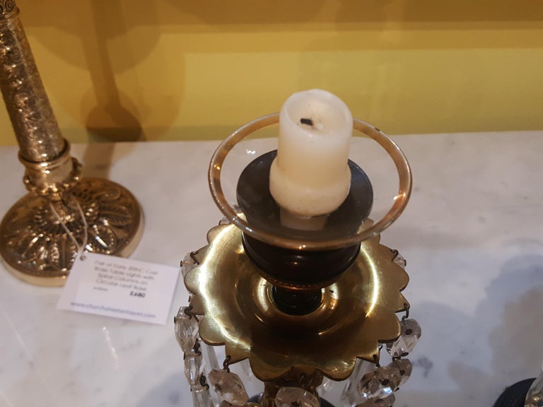 Pair of Regency Brass Lustres at 1stDibs