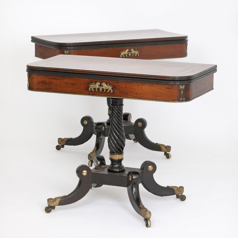 Pair of Regency Card Tables For Sale at 1stDibs