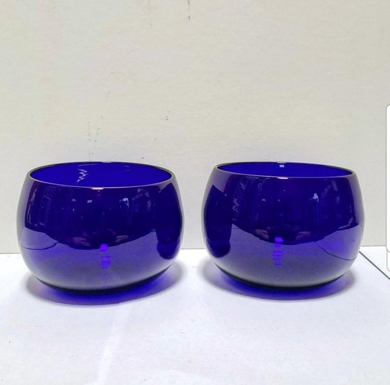 Pair of Regency Cobalt Blue Glass Finger Bowls, circa 1820 For Sale at ...