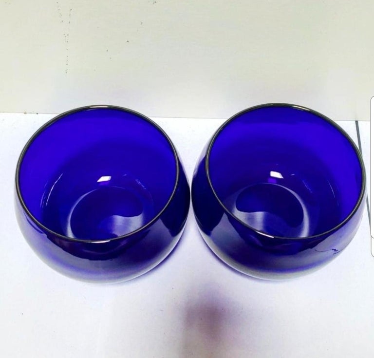 Pair of Regency Cobalt Blue Glass Finger Bowls, circa 1820 For Sale at ...