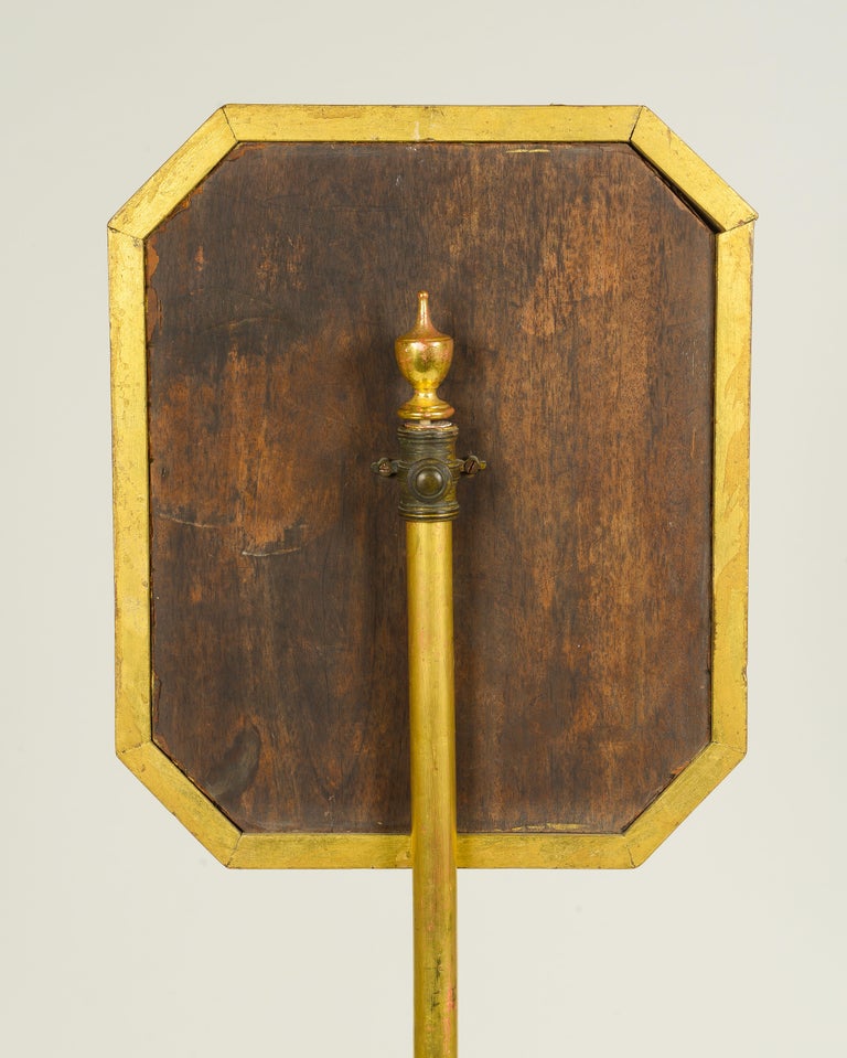 Pair of Regency Giltwood Pole Screens with Hand-Tinted Engravings For ...