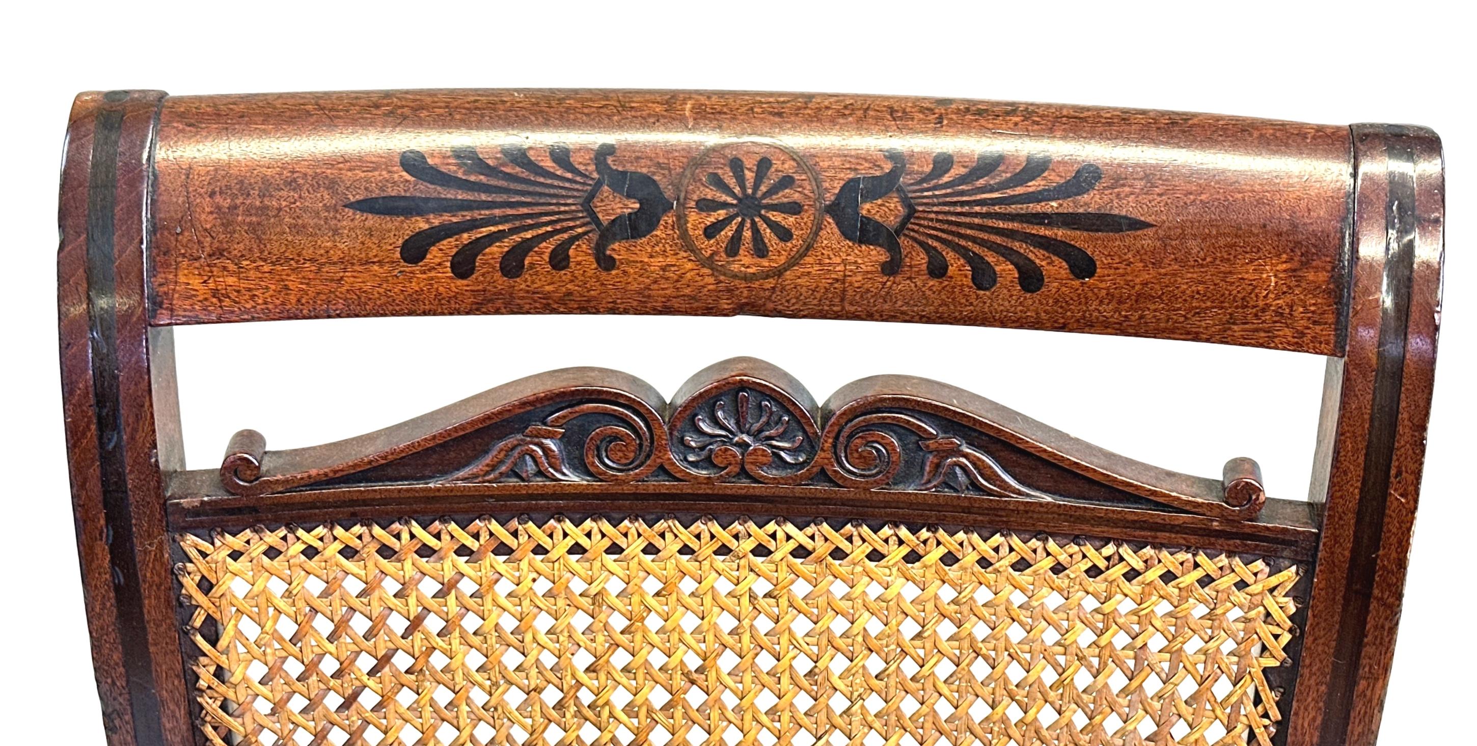 Pair Of Regency Mahogany Side Chairs For Sale at 1stDibs