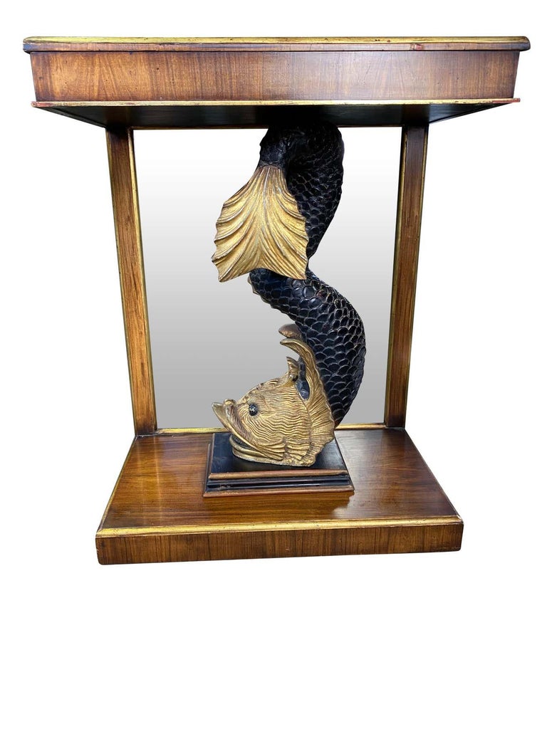 Pair of Regency Mirror Back Dolphin Console Tables, 19th Century For ...