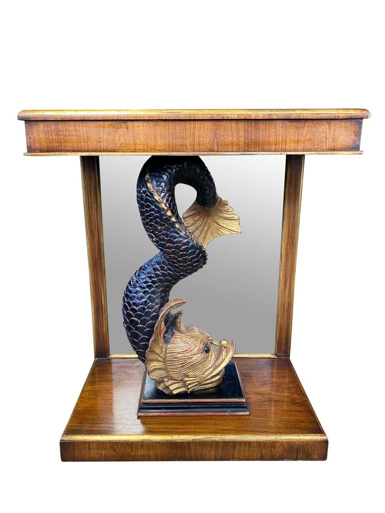 Pair of Regency Mirror Back Dolphin Console Tables, 19th Century For ...