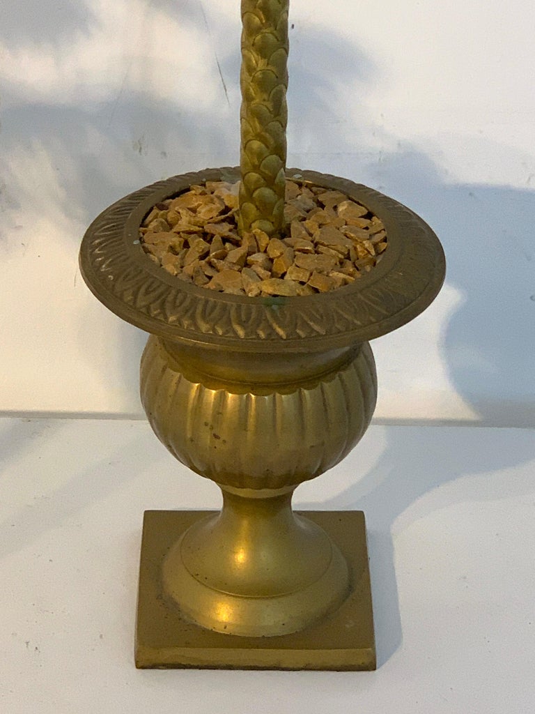 Pair of Regency Style Bronze Palmette Urn Candlesticks at 1stDibs