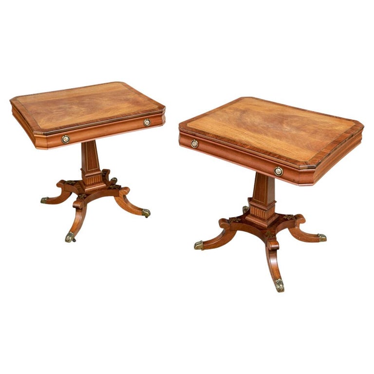 Pair Of Regency Style Side Tables For Sale at 1stDibs